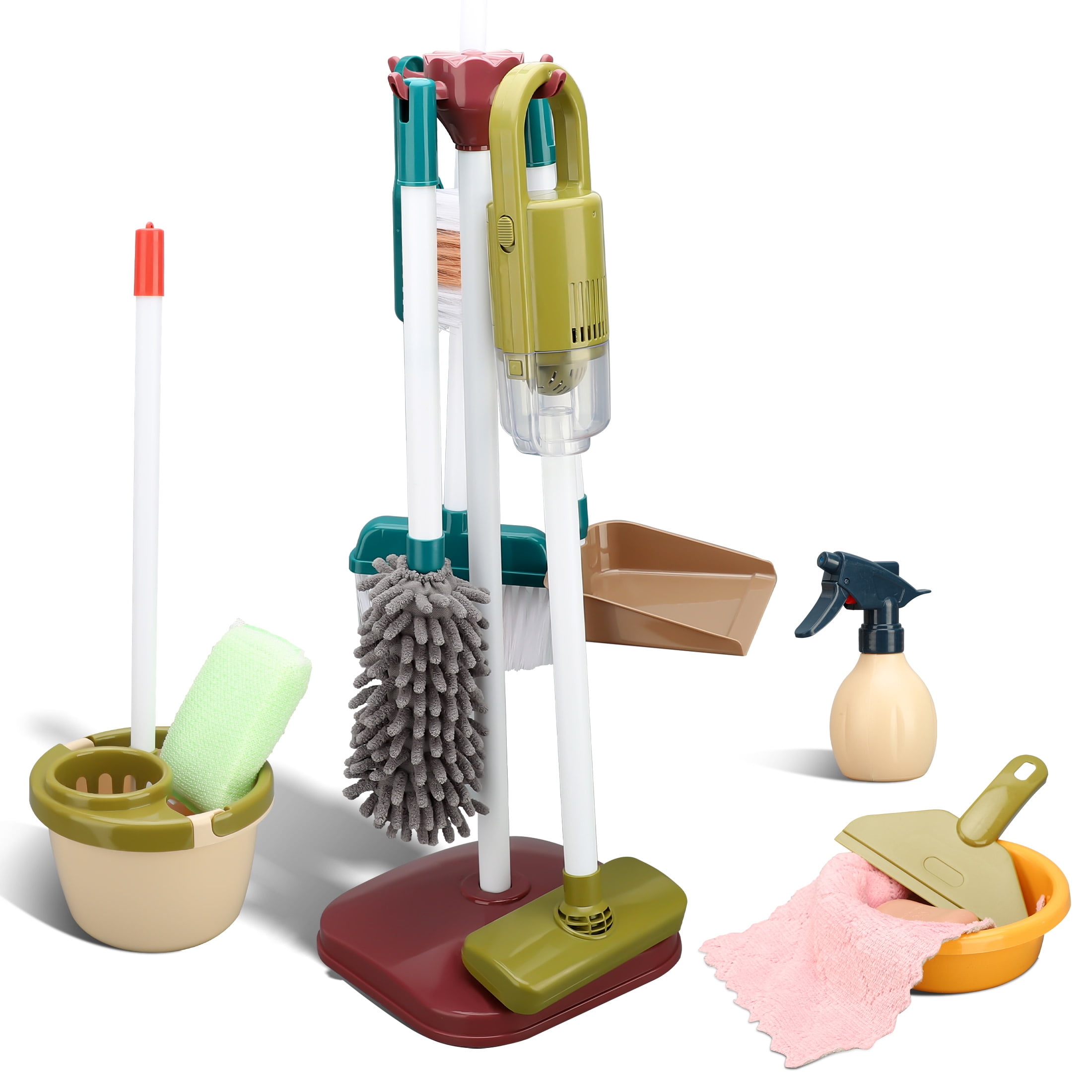 Crtynell Kids Cleaning Set, 23 Pcs Kids Cleaning Set With Vacuum For ...