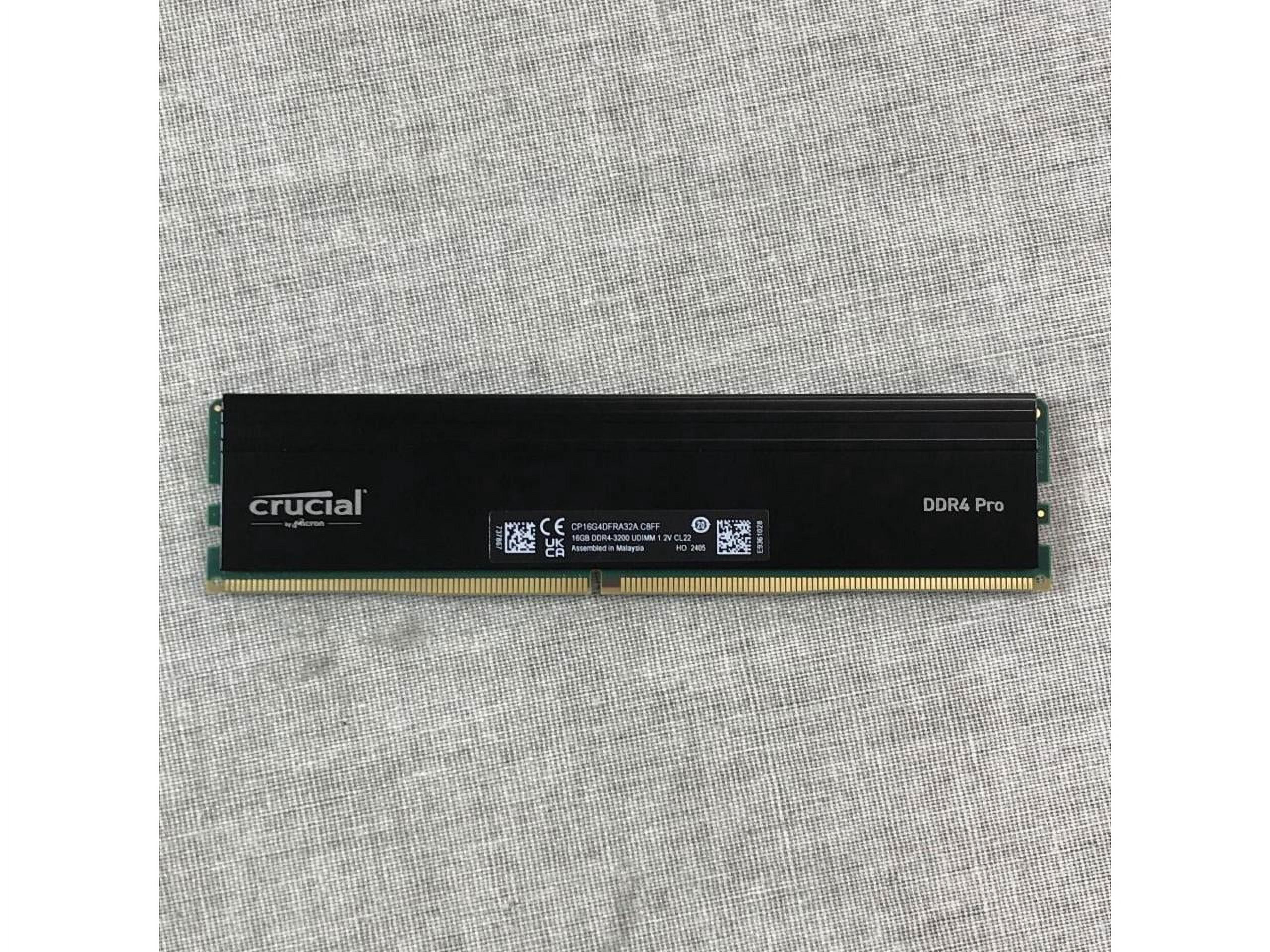 Crucial 16GB DDR4 PC4-25600 3200 MHz CL22 - Non-ECC - Unregistered ...