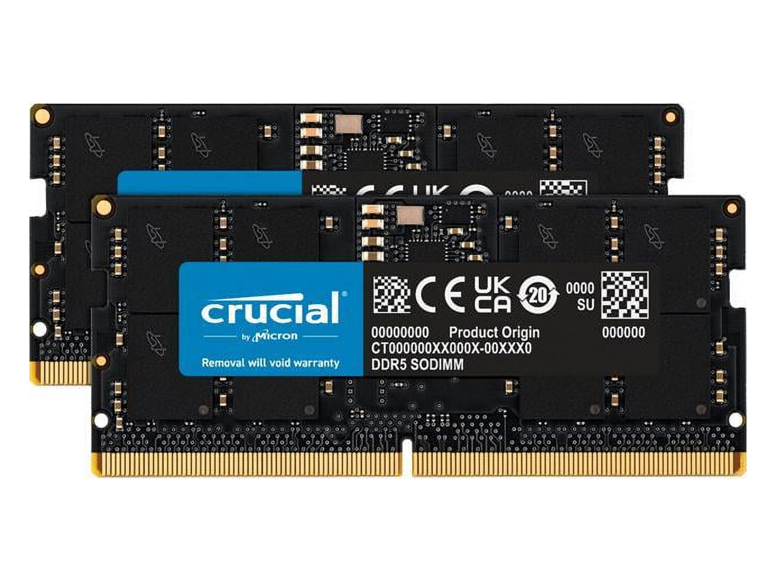 Crucial 32GB DDR5 5200 (PC5 41600) - 2 x 16GB RAM Laptop Computer ...