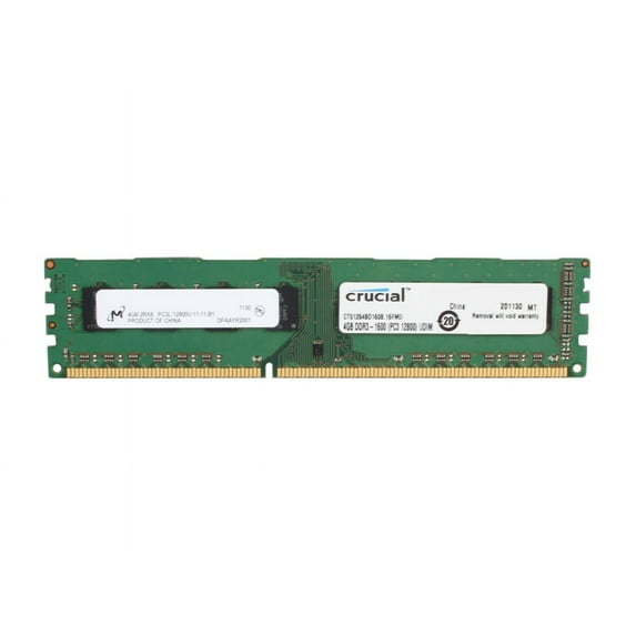 "Crucial 4GB DDR3L-1600 UDIMM - CT51264BD160B" - Walmart.com