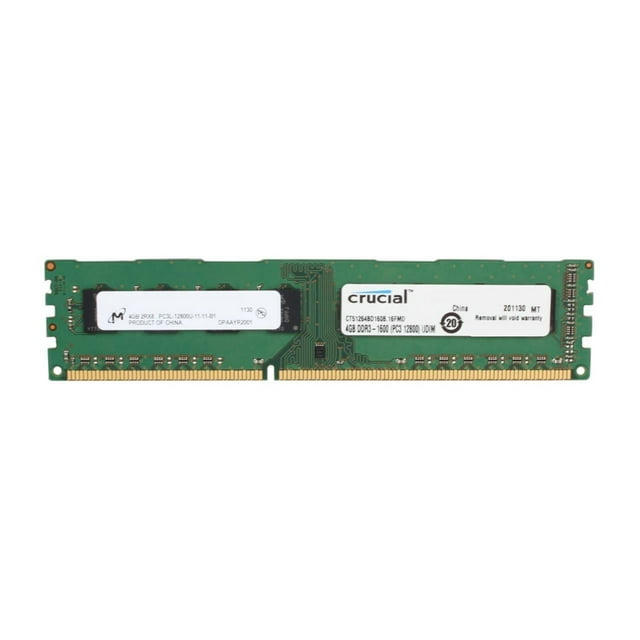 "Crucial 4GB DDR3L-1600 UDIMM - CT51264BD160B" - Walmart.com