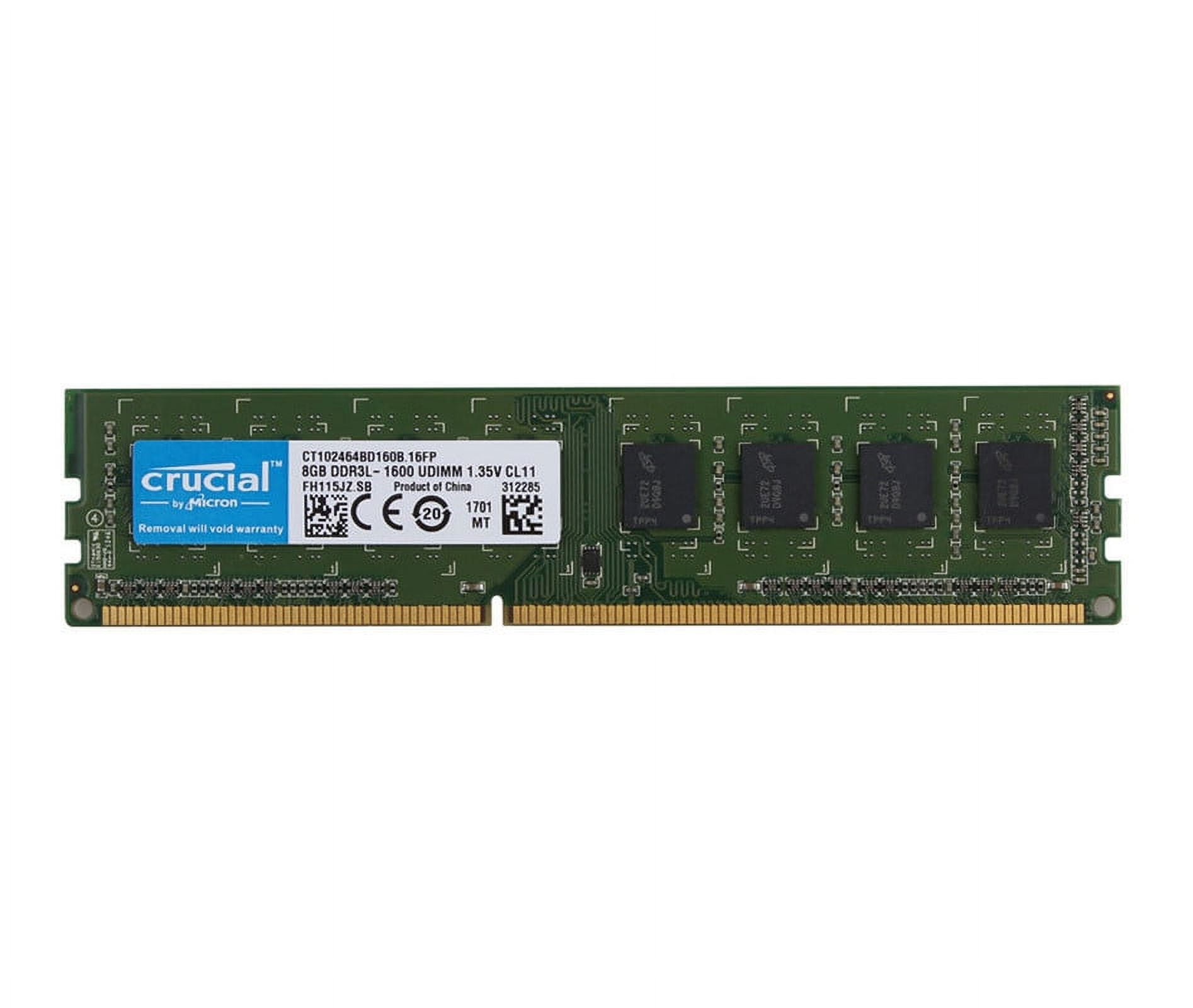 Crucial 8GB DDR3 PC12800 1600MHz PC3-12800U Desktop Memory 8 GB DDR3L-1600 RAM - Walmart.com