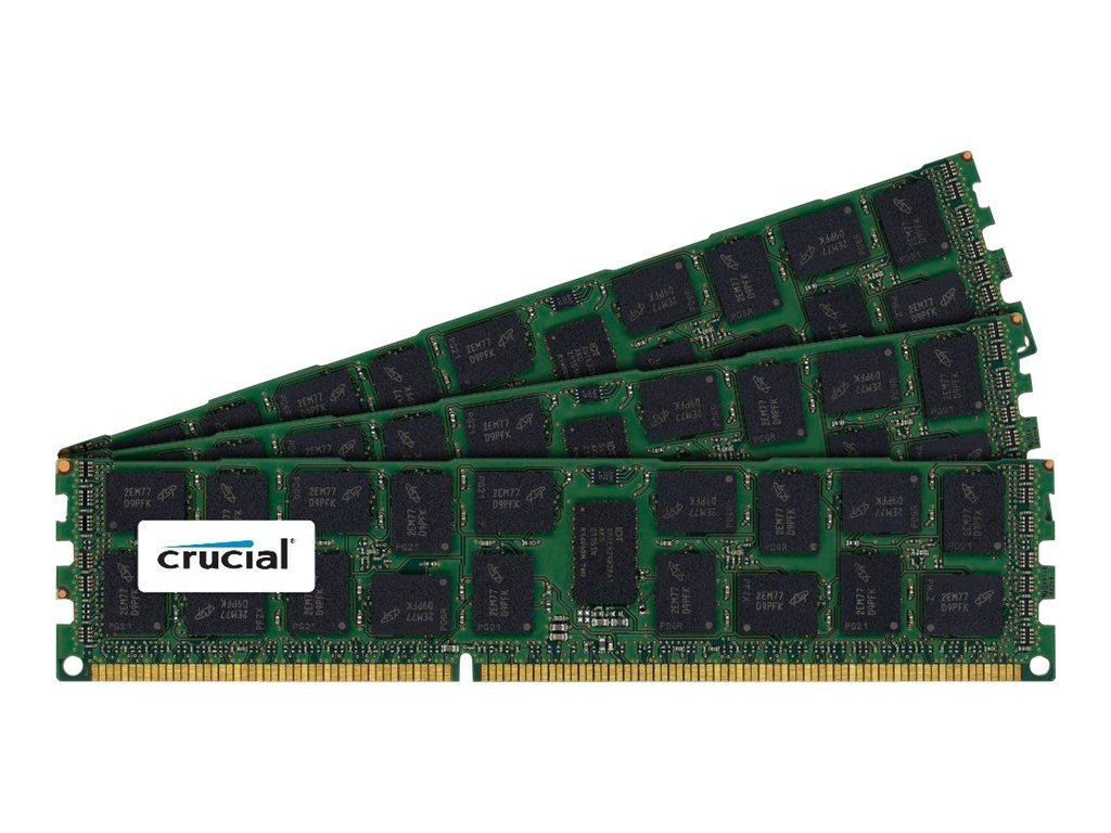 Crucial - DDR3 - kit - 24 GB: 3 x 8 GB - DIMM 240-pin - 1600 MHz / PC3-12800 - registered - ECC ...