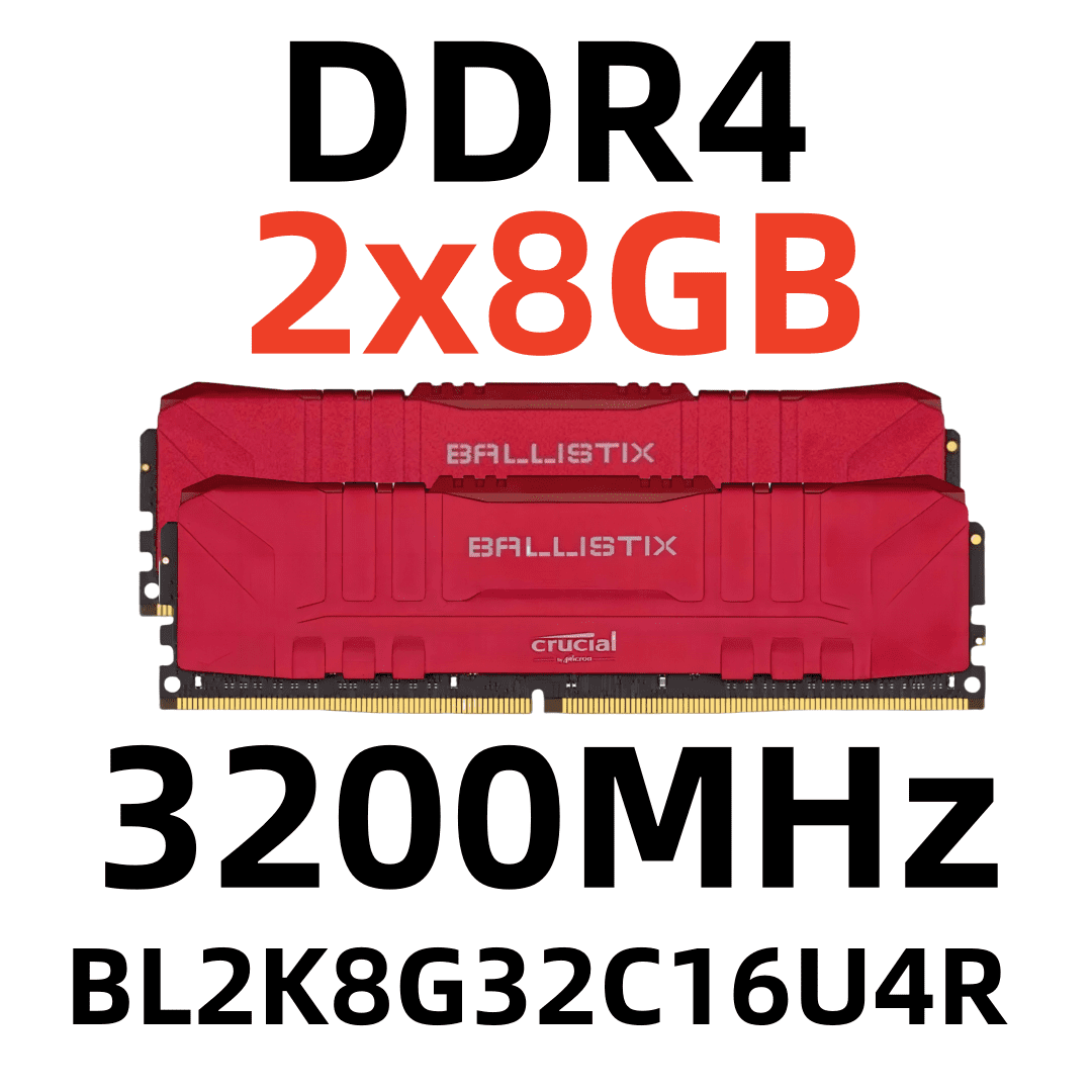 CrucialBallistix DDR4 16 GB RAM Desktop Memory DIMM for PC, 3200 MHz ...