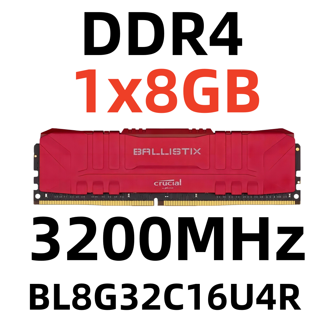 CrucialBallistix DDR4 8 GB RAM Desktop Memory DIMM for PC, 3200 MHz ...