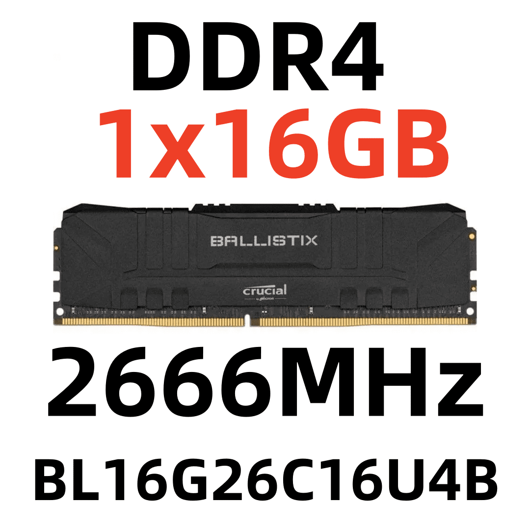 CrucialBallistix DDR4 RAM 16 GB Desktop Memory DIMM for PC, 2666 MHz ...