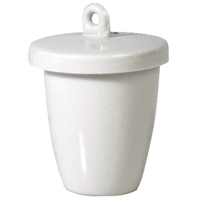 Crucible HF 100ml Porcelain with Lid. 55mm height x 61mm diameter Pack ...