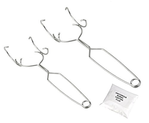 Crucible Handle Whip Tong Set Kit Large Small Melting Crucible Holder ...