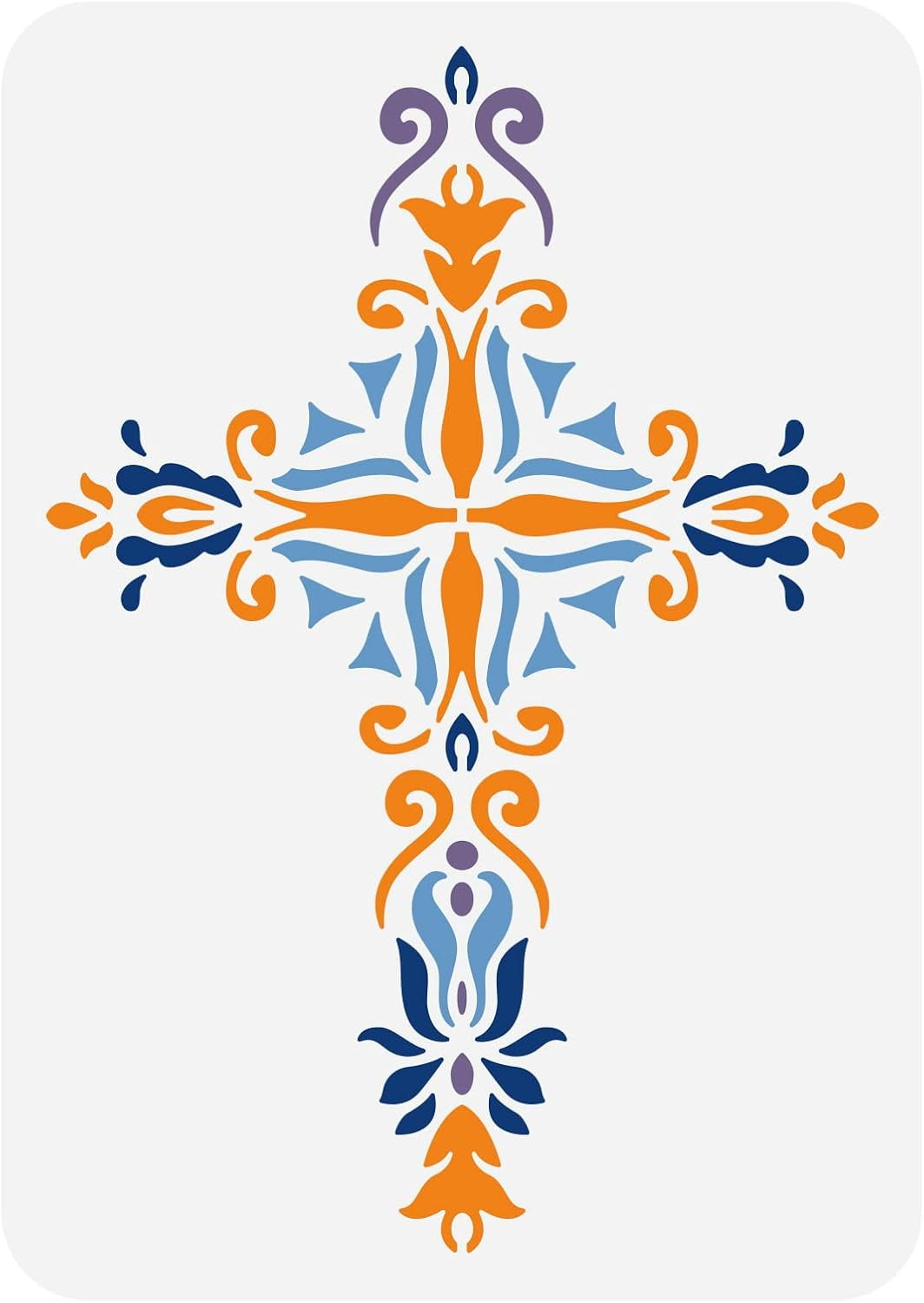 Crucifix Painting Stencil 11.7x8.3inch Cross Theme Plastic Crucifix ...