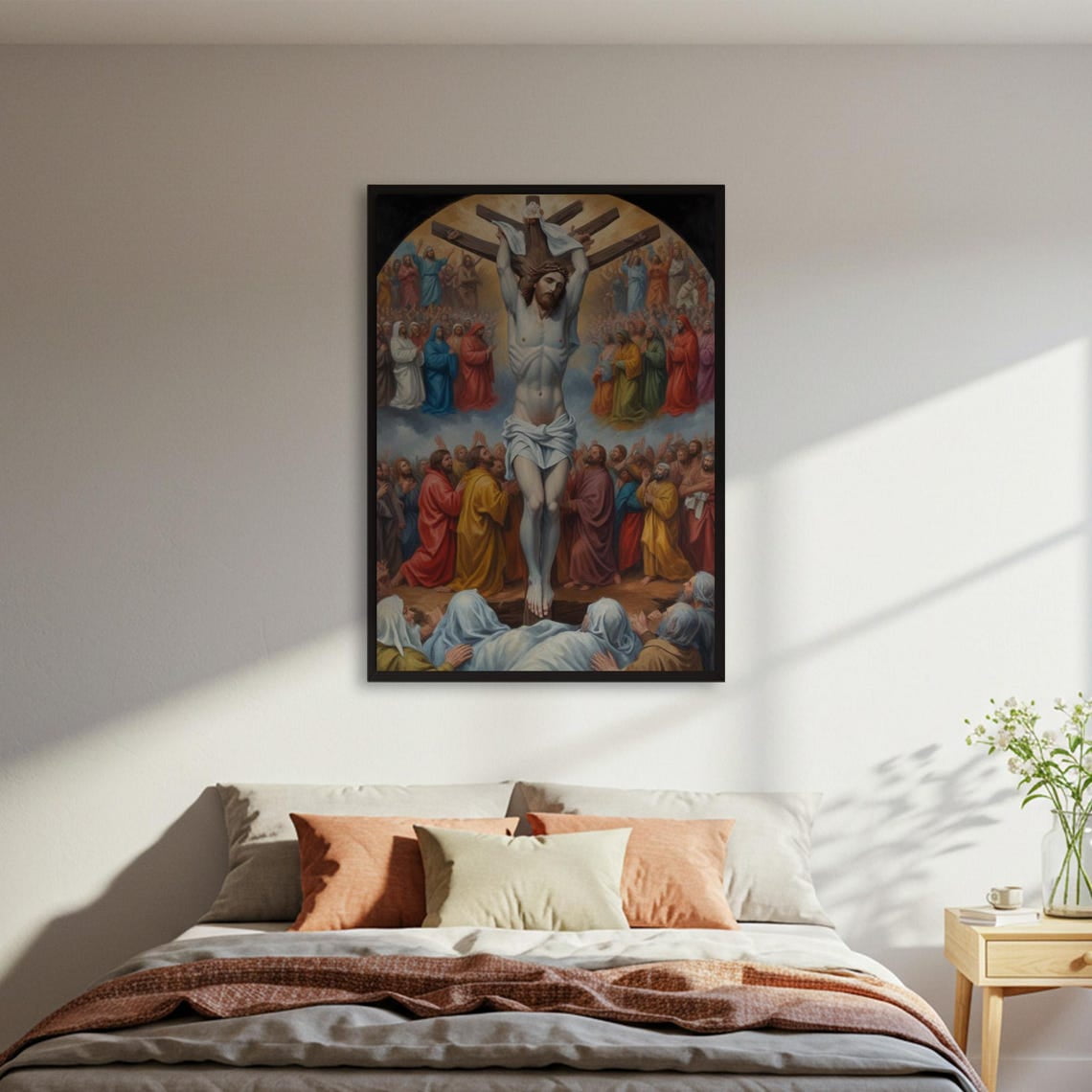 Crucifixion Of Christ Religious Art Poster, Classic Painting Wall Art Print, Christian Home ...