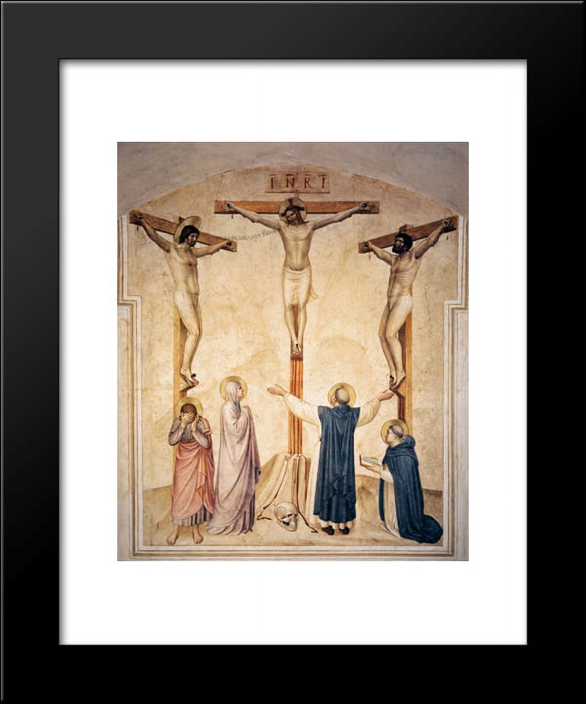 Crucifixion with Mourners and Sts. Dominic and Thomas Aquinas 20x24 Framed Art Print by Fra ...