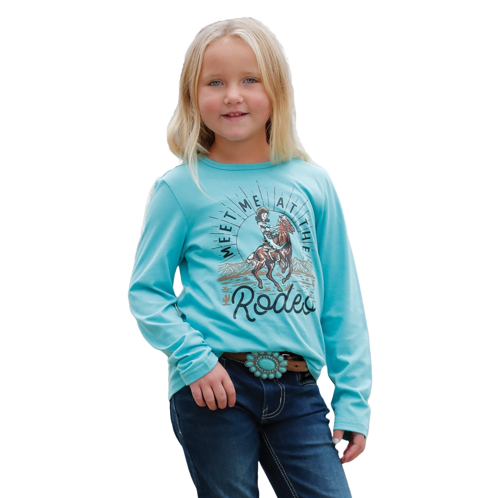 Cruel Girls Long Sleeve Turquoise T-Shirt CTK8990001 - Walmart.com