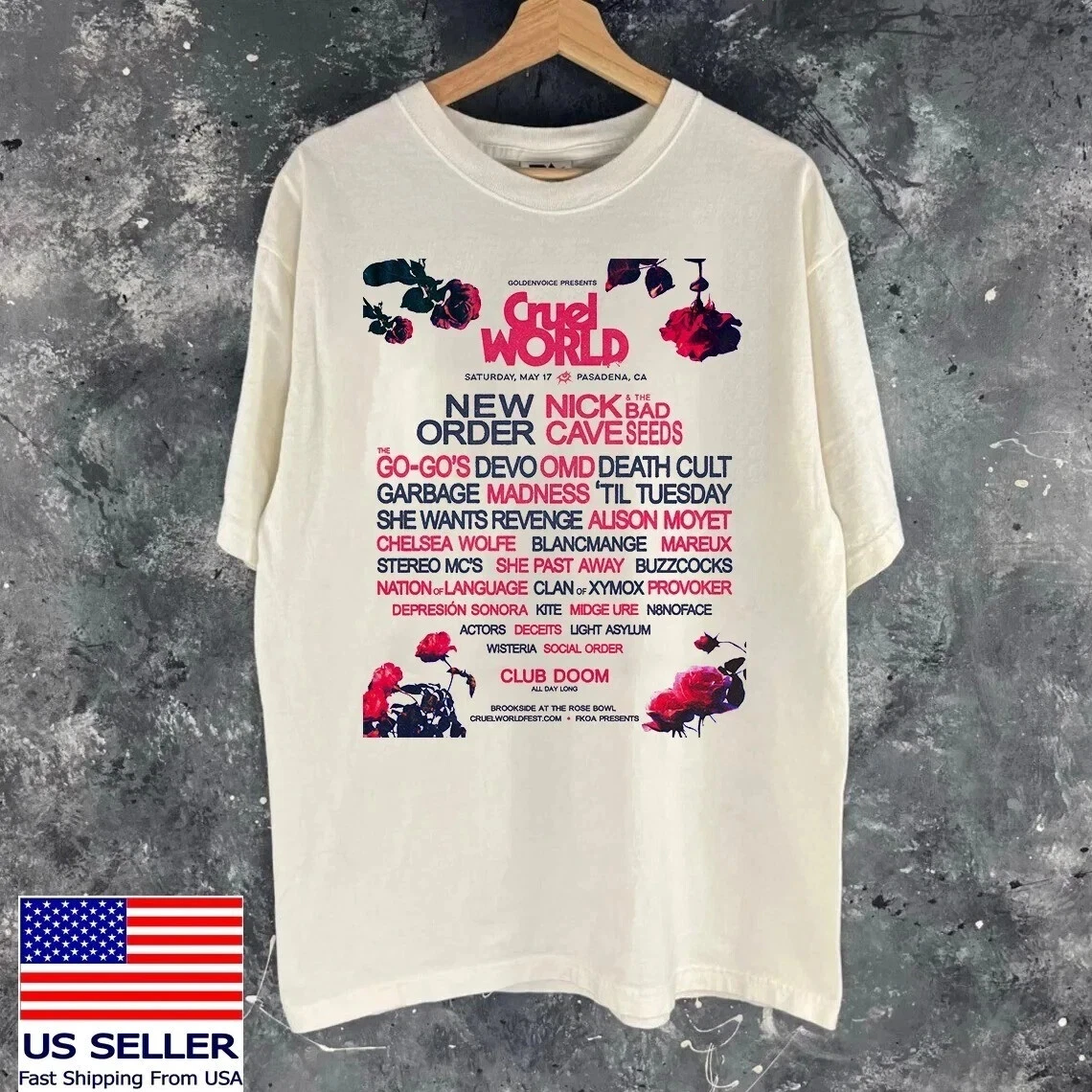 Cruel World Festival Pasadena CA 2025 T-Shirt Full Size - Walmart.com