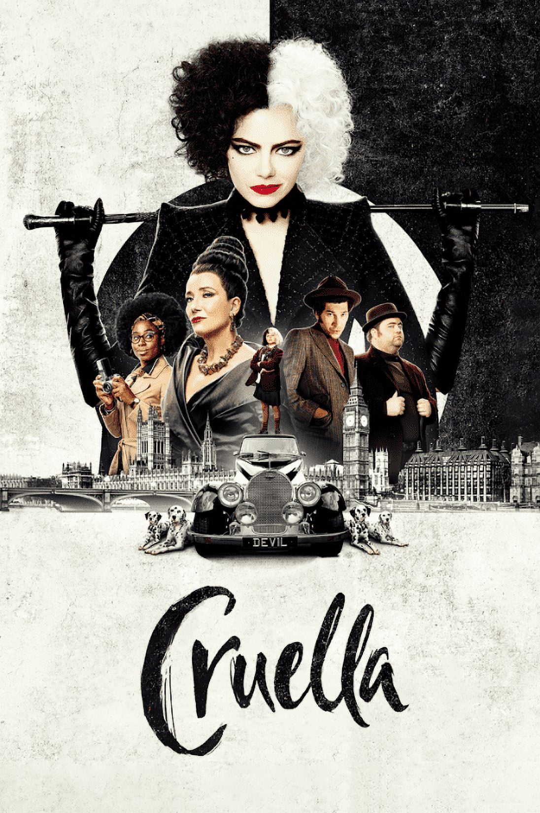 Cruella (2021) Movie Poster 24x36 Disney, Emma Stone, Stylish Villain Origin Art - Walmart.com