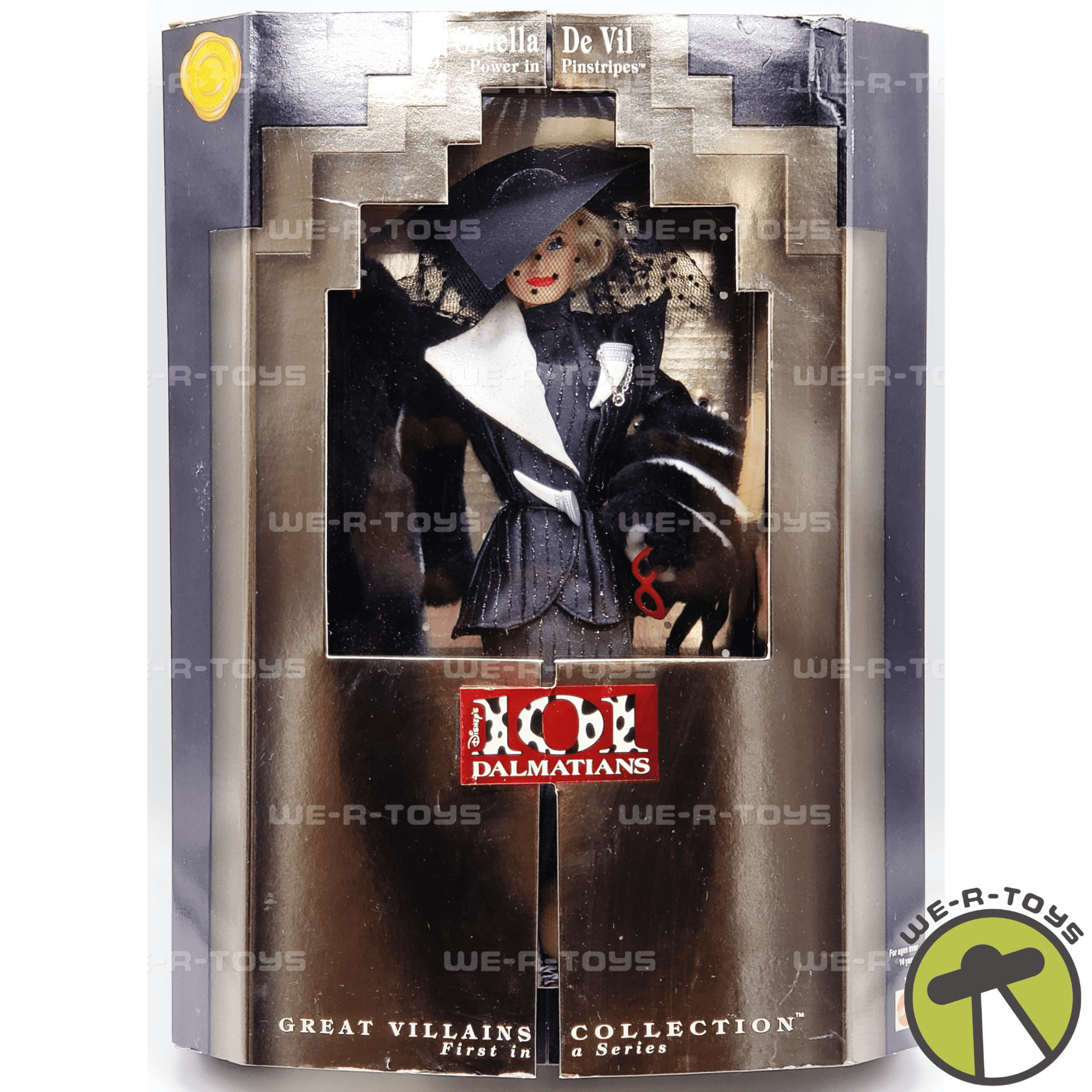 Cruella De Vil Barbie Doll 101 Dalmatians Power in Pinstripes Great ...