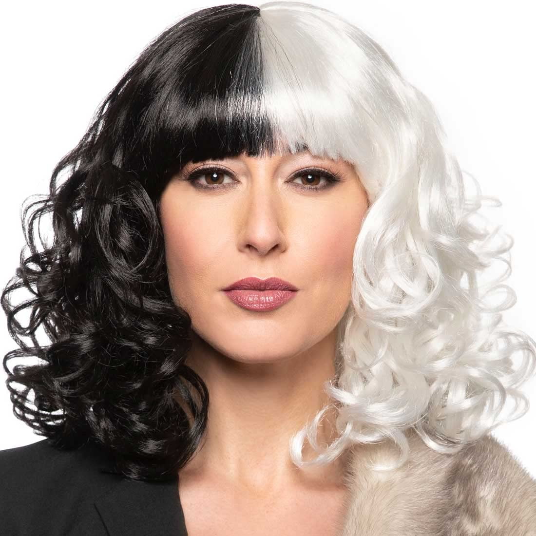 Cruella Evil Color Black White - Enigma Wigs Estella Stone Wicked De ...
