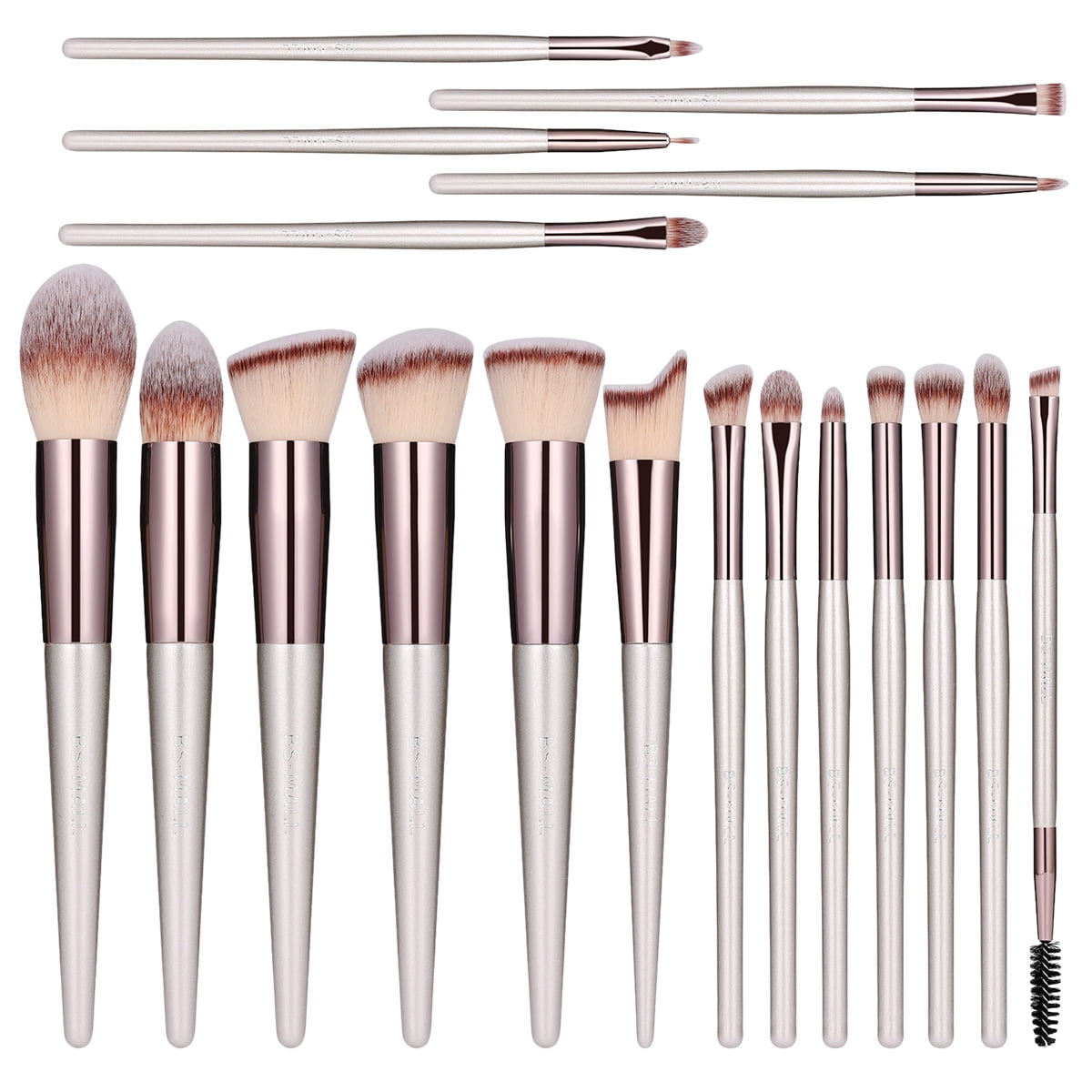 Cruelty-Free Bristles Makeup Brushes Set, Complete Brush Set for Powder ...