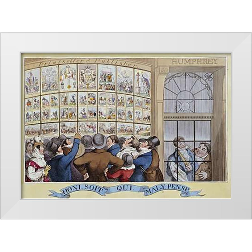 Cruikshank, George 32x23 White Modern Wood Framed Museum Art Print ...
