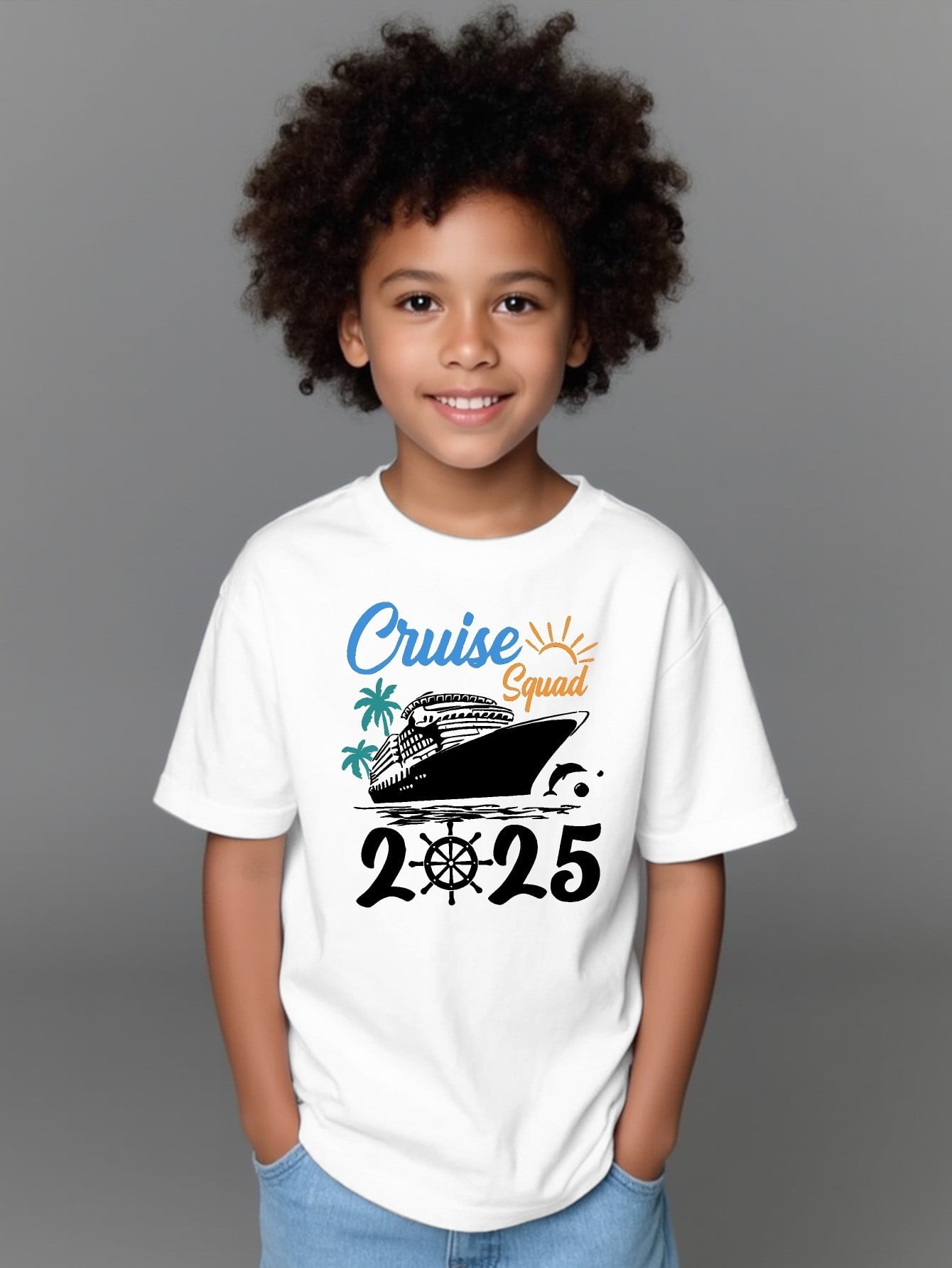Cruise 2025 Cotton Short-Sleeve T-Shirt for Boys - Red with Sailboat ...