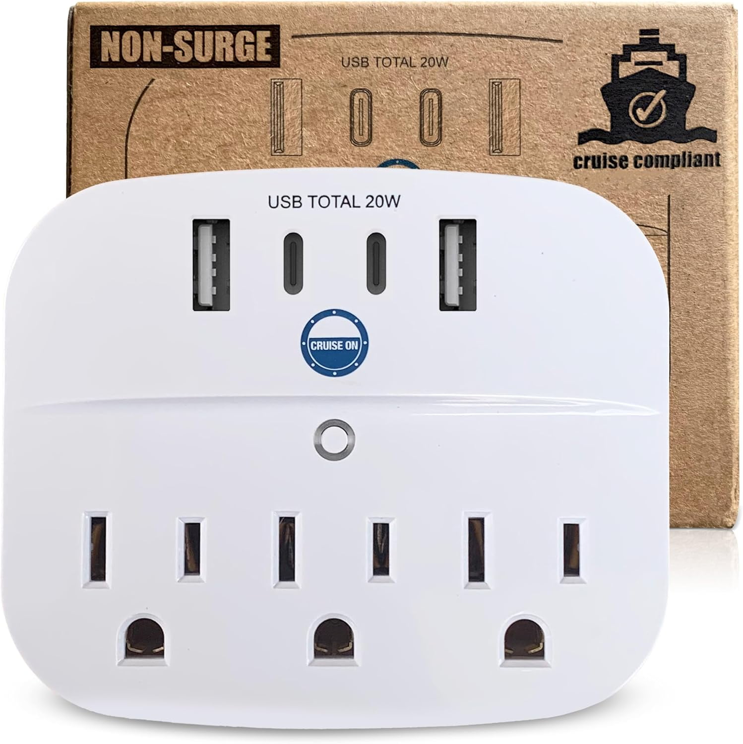 Cruise Approved Non Surge Power Strip [2 USBC, 2 USB, 3 AC] - Cruise ...