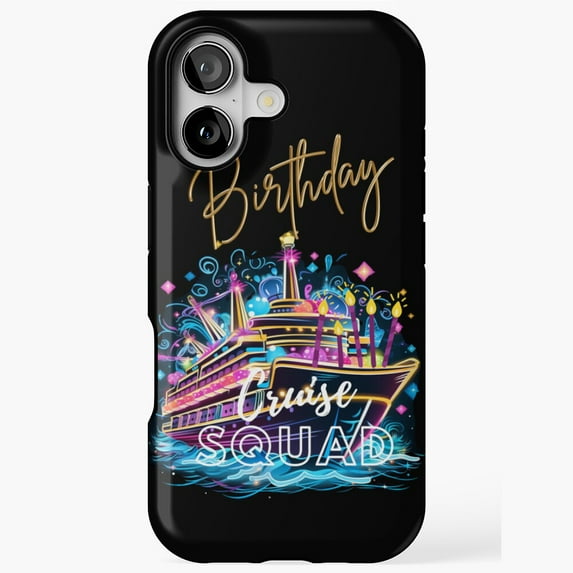 Cruise Birthday Cruise Squad Neon Party Celebration Humor iPhone 11 to ...