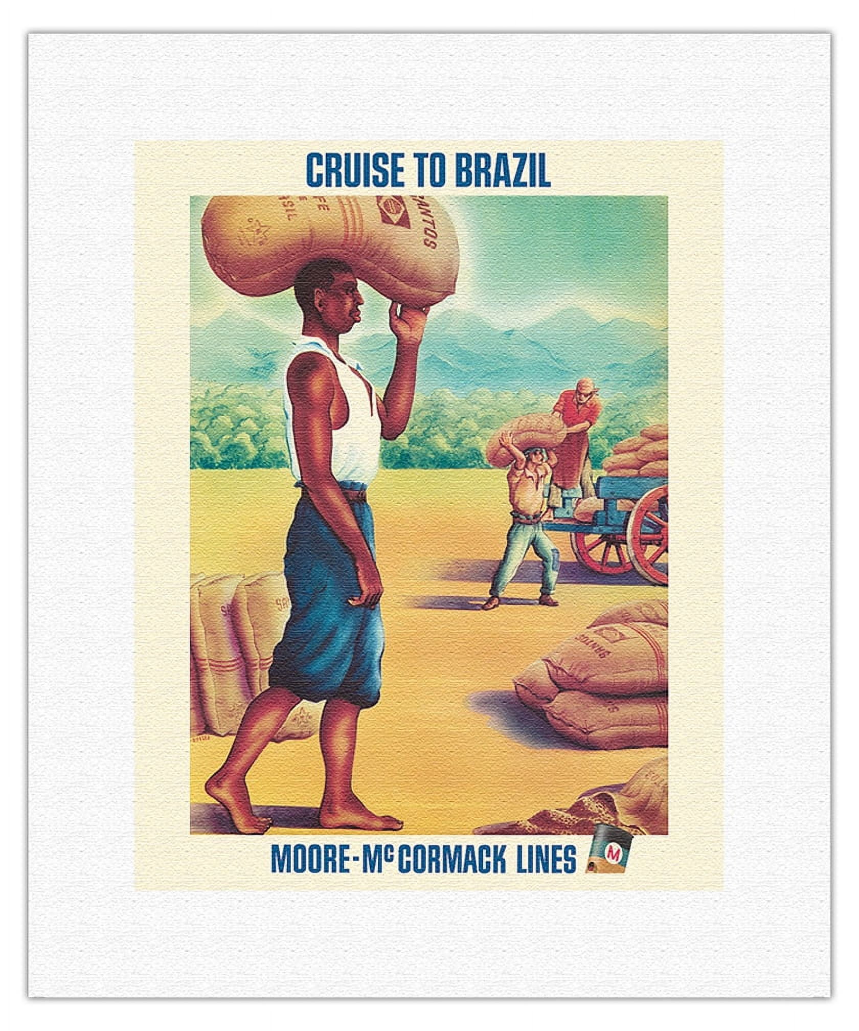 Cruise to Brazil - Laborers Working - Moore-McCormack Lines - Vintage ...