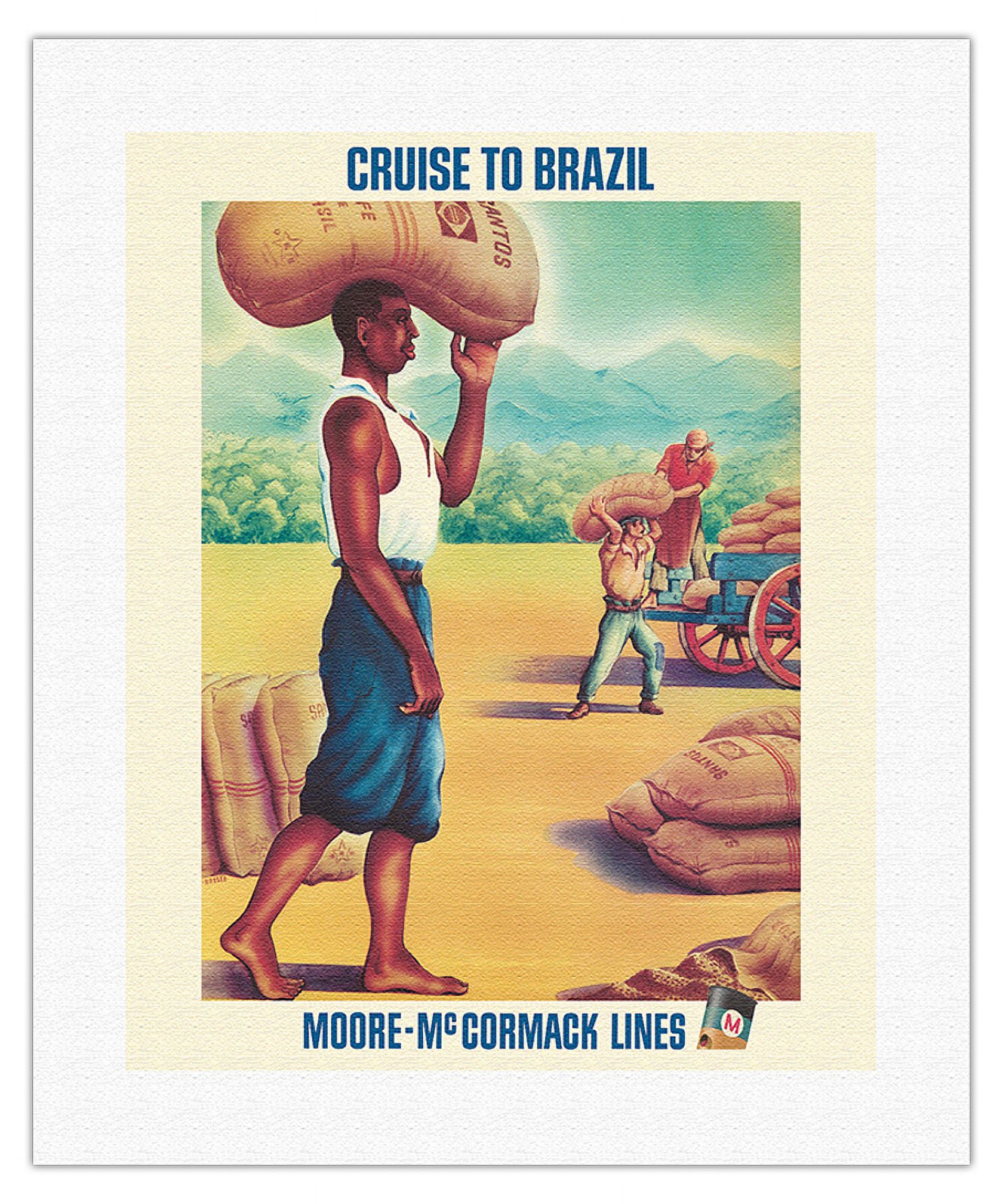 Cruise to Brazil - Laborers Working - Moore-McCormack Lines - Vintage ...