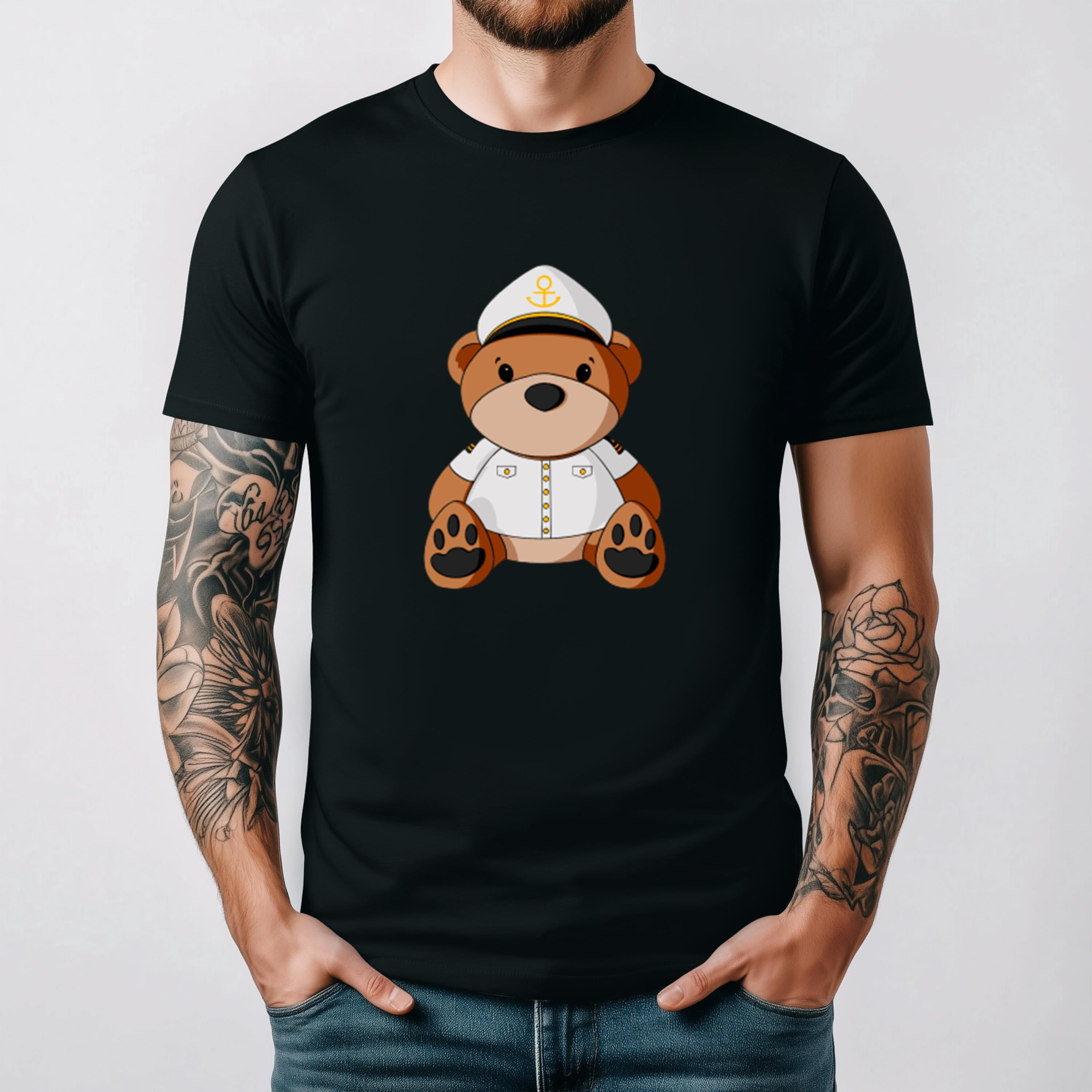 Cruise Captain Teddy Bear Funny Ship Boat Sailor Fun Unisex T-Shirt up ...
