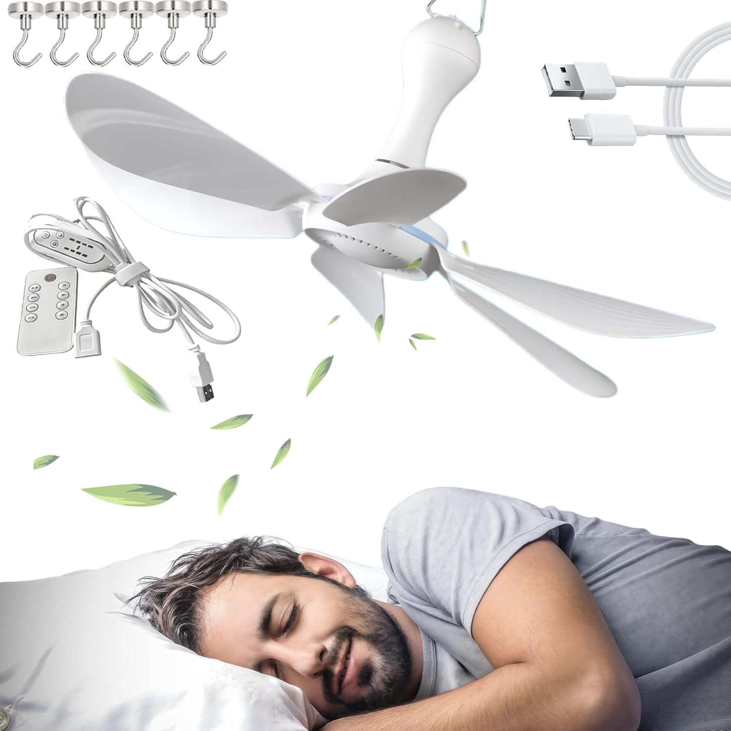 Cruise Ceiling Fan-Plug & Play Convenience, Collapsible Ceiling Fan for ...