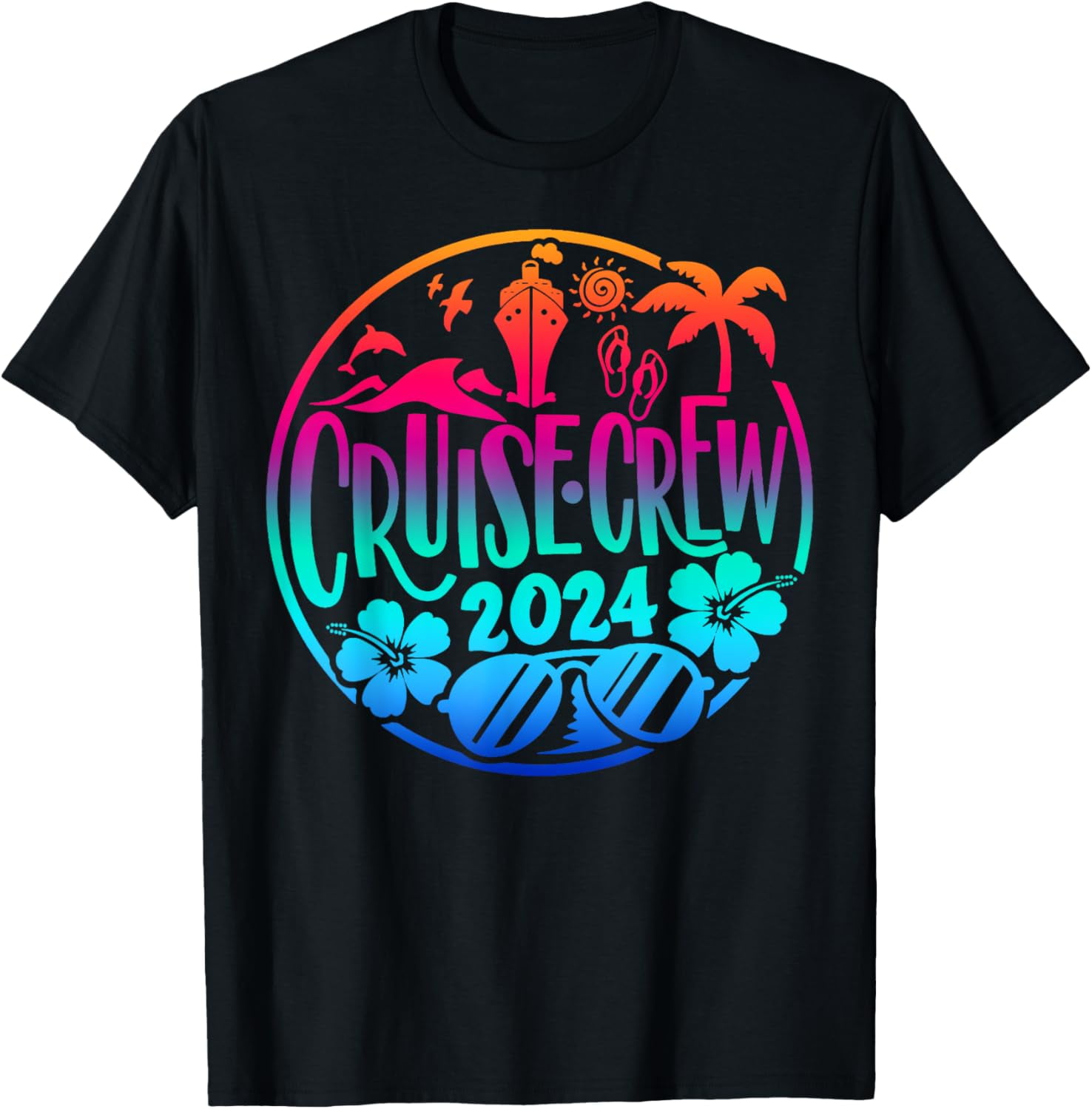 Cruise Crew 2024 Summer Vacation Trip Funny Matching Group T-Shirt ...