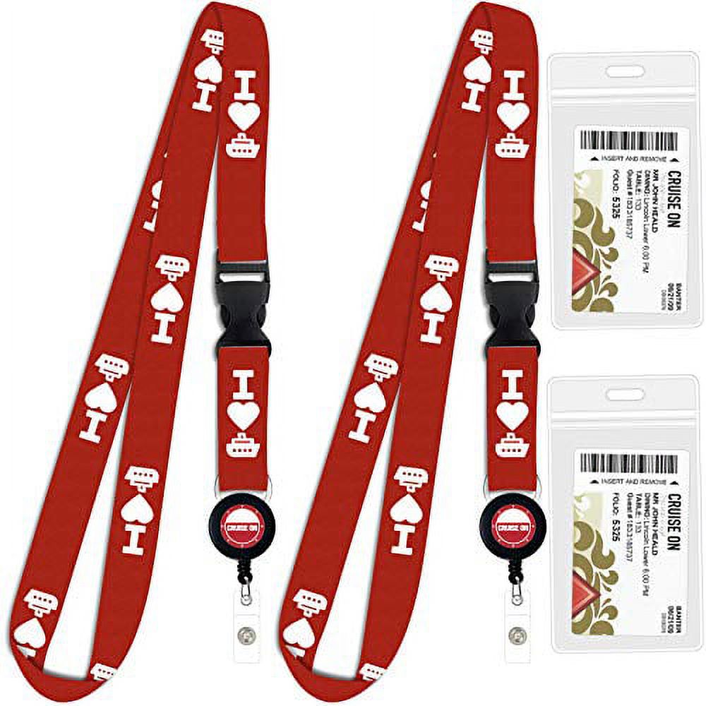 Cruise Lanyard for Ship .. Cards | 2 Pack .. Cruise Lanyards with ID ...