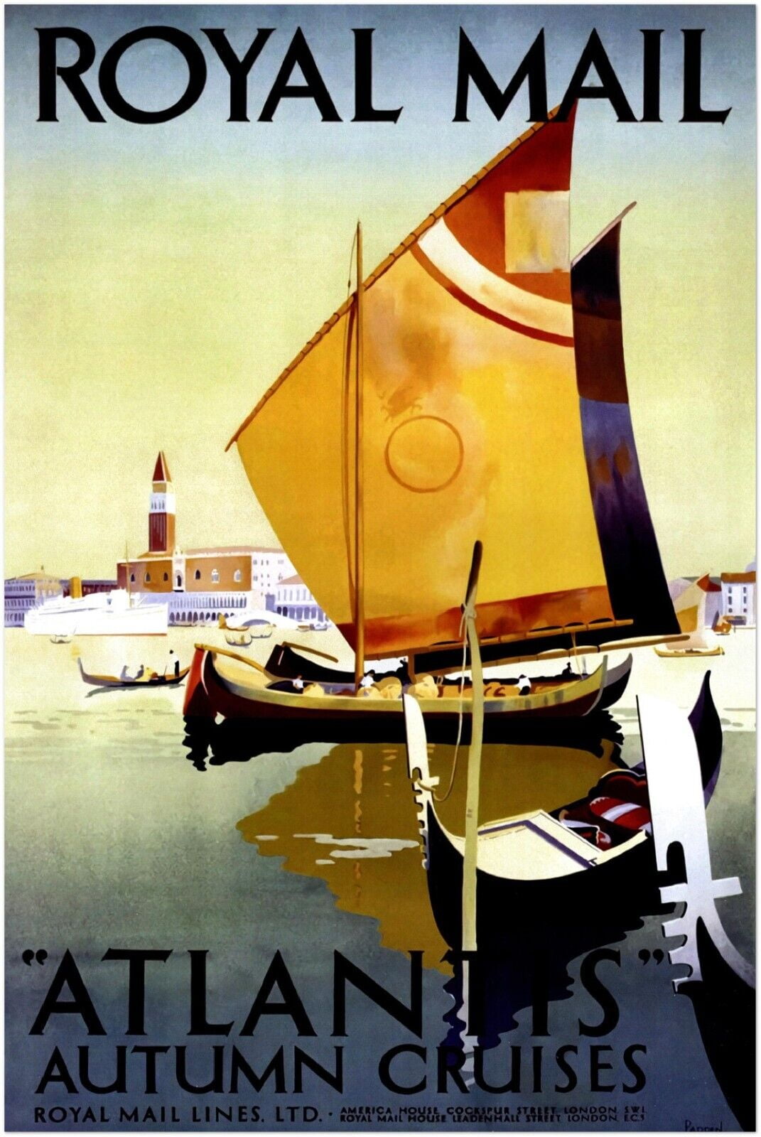 Cruise Line - Royal Mail - Vintage Travel Poster, Retro Posters ...