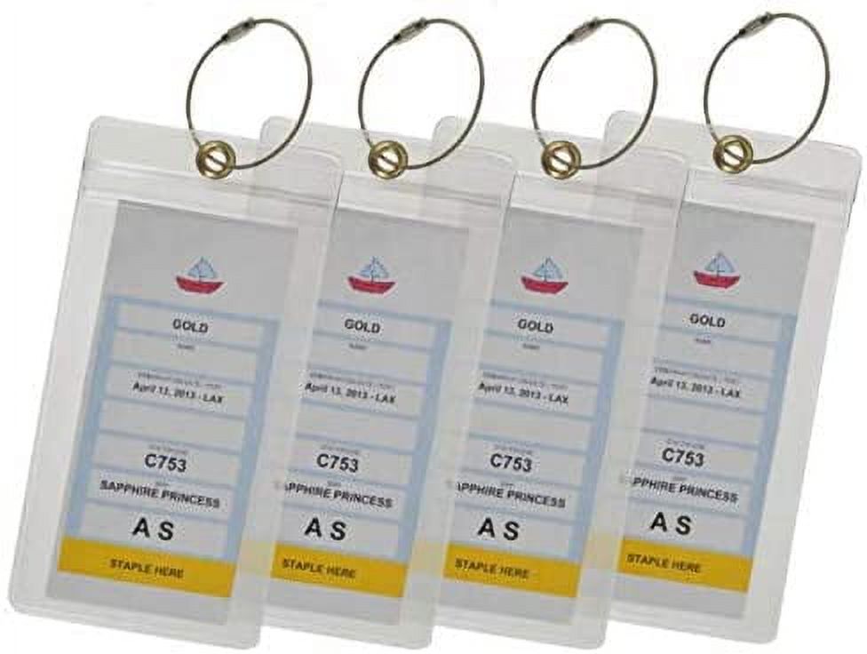 Cruise Luggage Tag (8 pack) Waterproof Zip Seal for Carnival Cruise ...