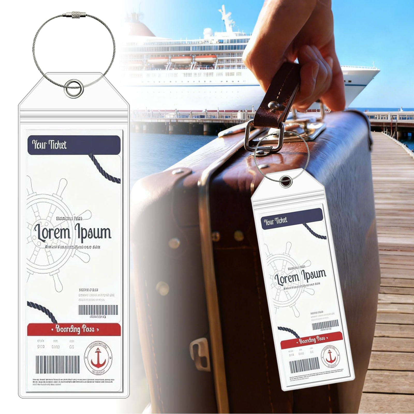 Cruise Luggage Tag Holders, Waterpoof Cruise Luggage Tag Holder Fits ...