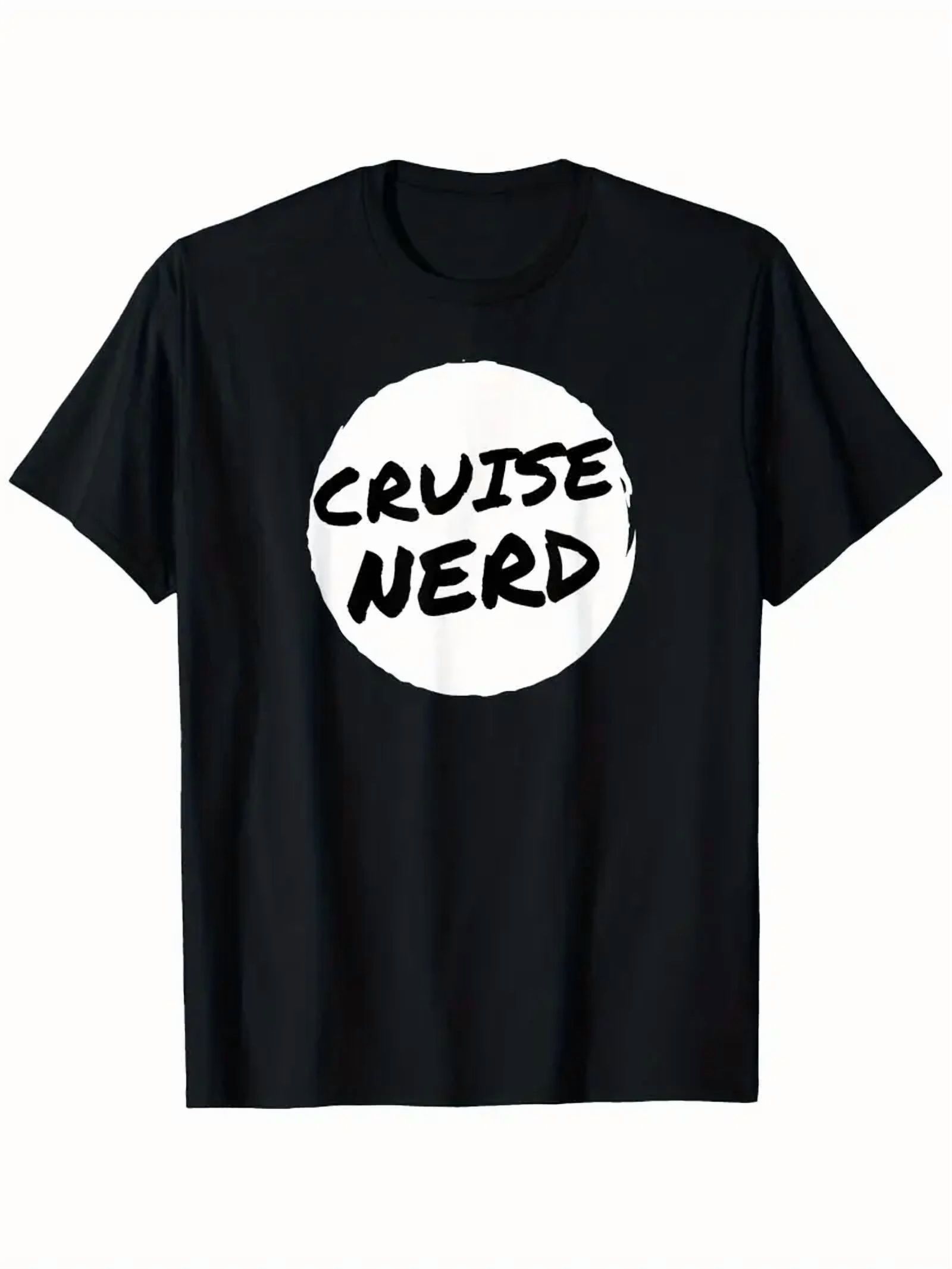 Cruise Nerd Graphic T-Shirt for Men & Women – 100% Cotton, Black with ...