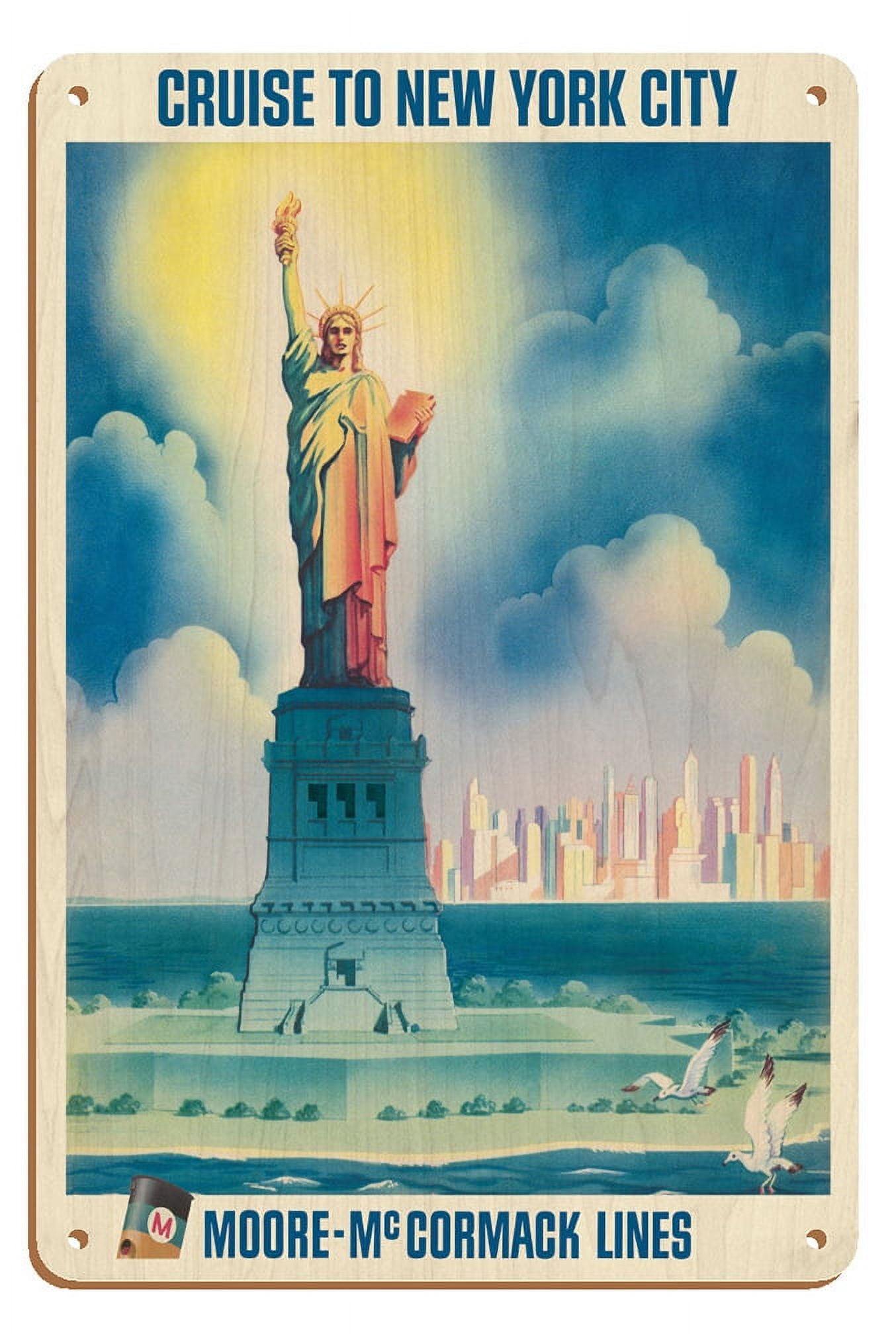 Cruise to New York City - Statue of Liberty - Moore-McCormack Lines ...