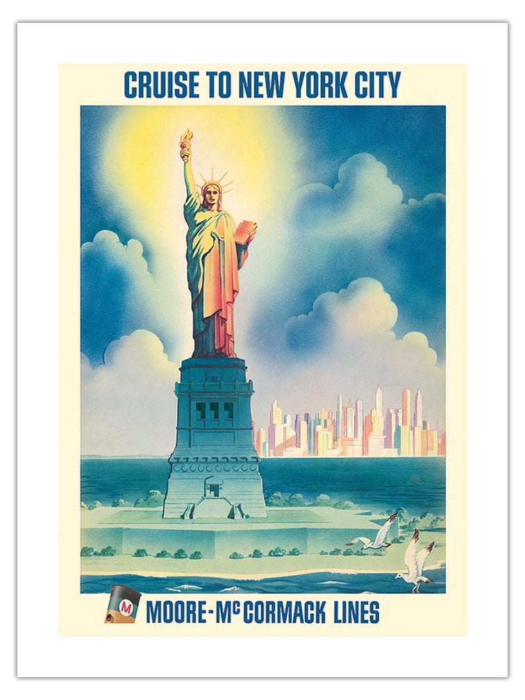 Cruise to New York City - Statue of Liberty - Moore-McCormack Lines ...