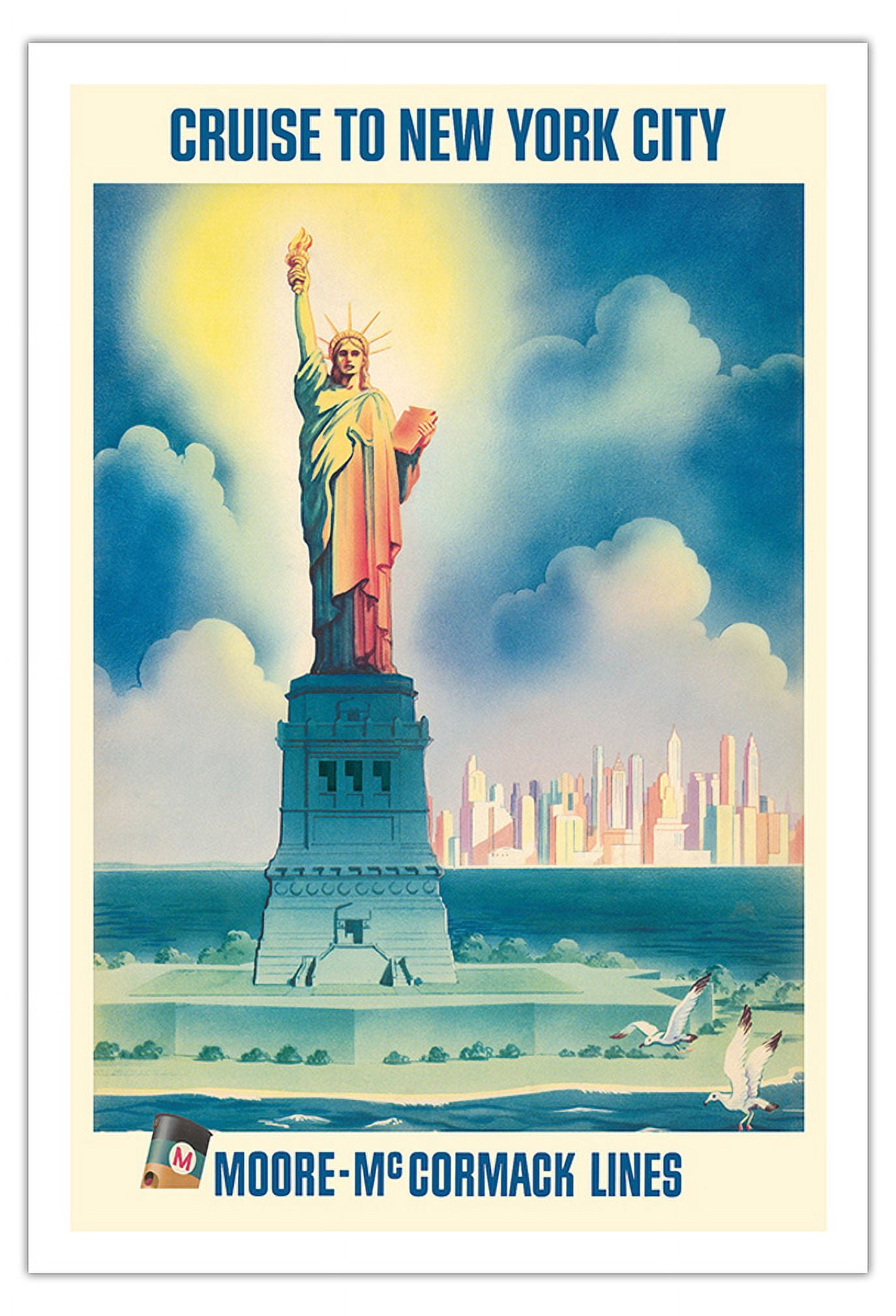 Cruise to New York City - Statue of Liberty - Moore-McCormack Lines ...