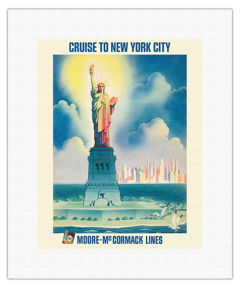 Cruise to New York City - Statue of Liberty - Moore-McCormack Lines ...