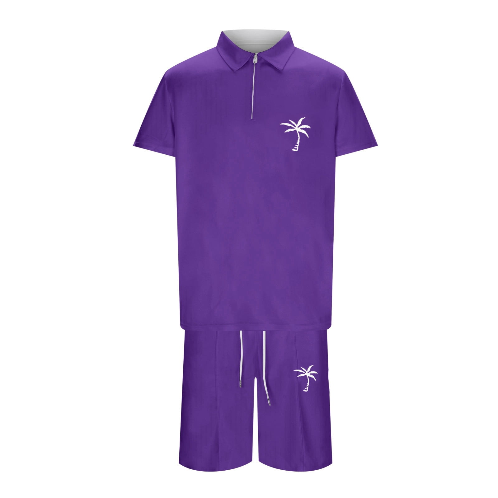 Cruise Outfits for Men 2025 Big and Tall Printing Raglan Sleeve Coordinated Outfit Oversized ...