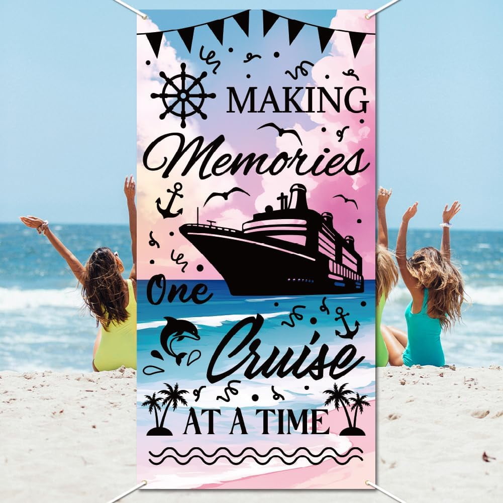 Cruise Ship Background Photo Door Banner for Party Decor 5.9x2.9ft ...