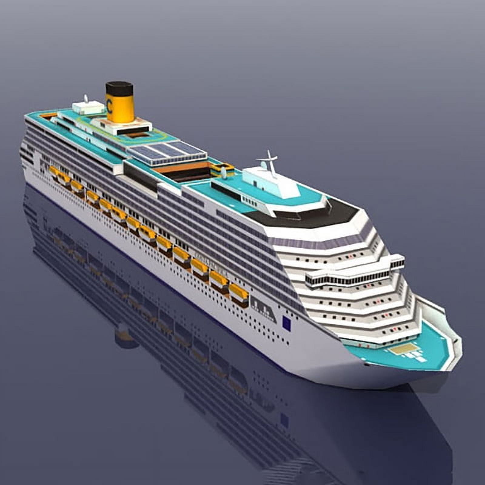 Cruise Ship Paper Model Cruise Ship 3D Paper Model DIY Puzzle Manual ...