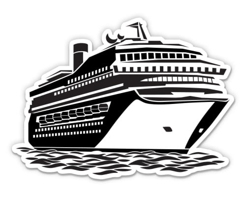 Cruise Ship Vacation - 3" Vinyl Sticker - For Car Laptop Water Bottle ...