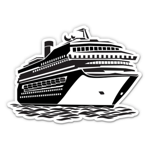Cruise Ship Vacation - 8" Vinyl Sticker - For Car Laptop I-Pad ...
