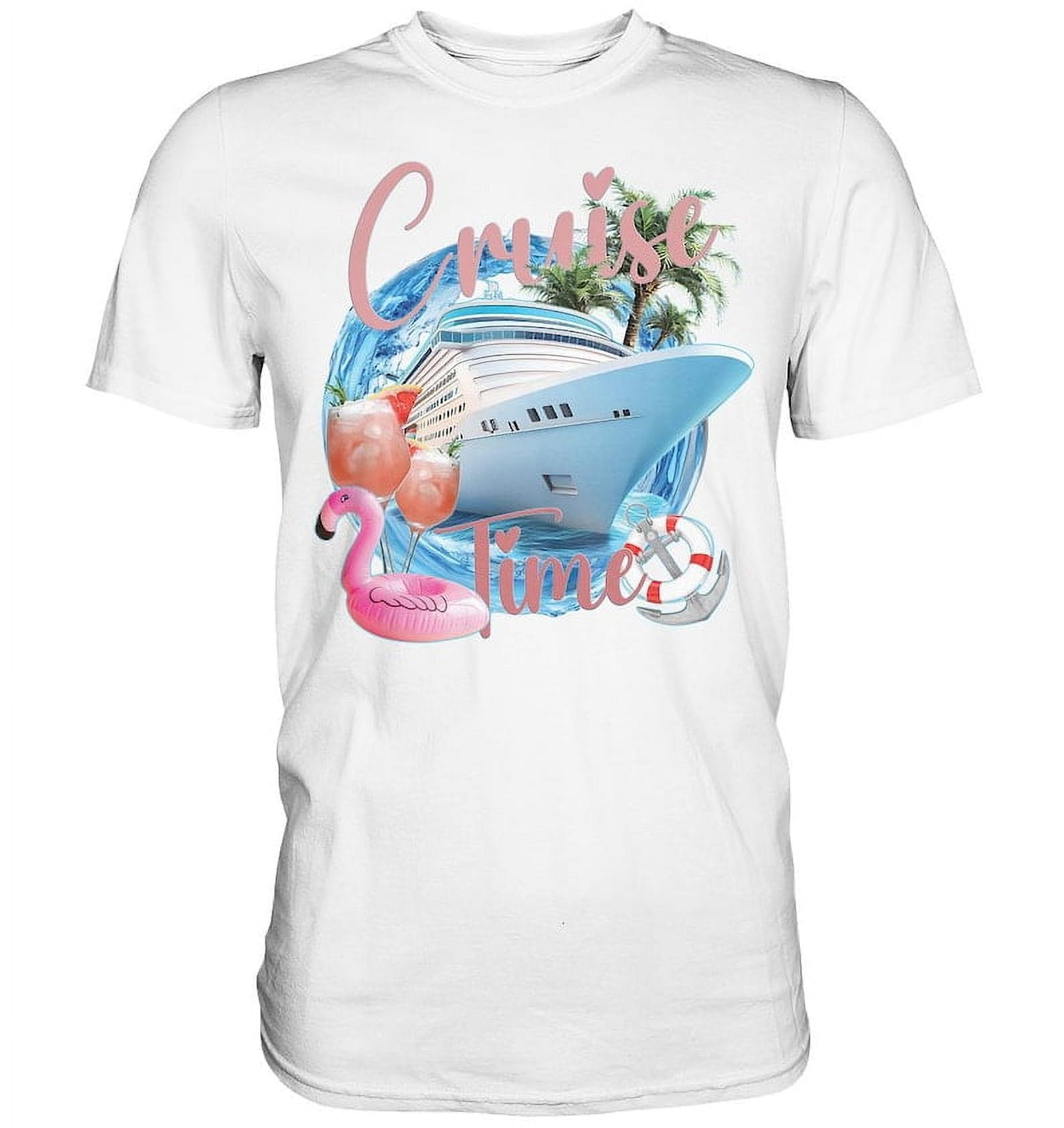 Cruise Shirt, Flamingo Cocktail & Ship Design, Vacation Party Bachelorette Tee - Walmart.com