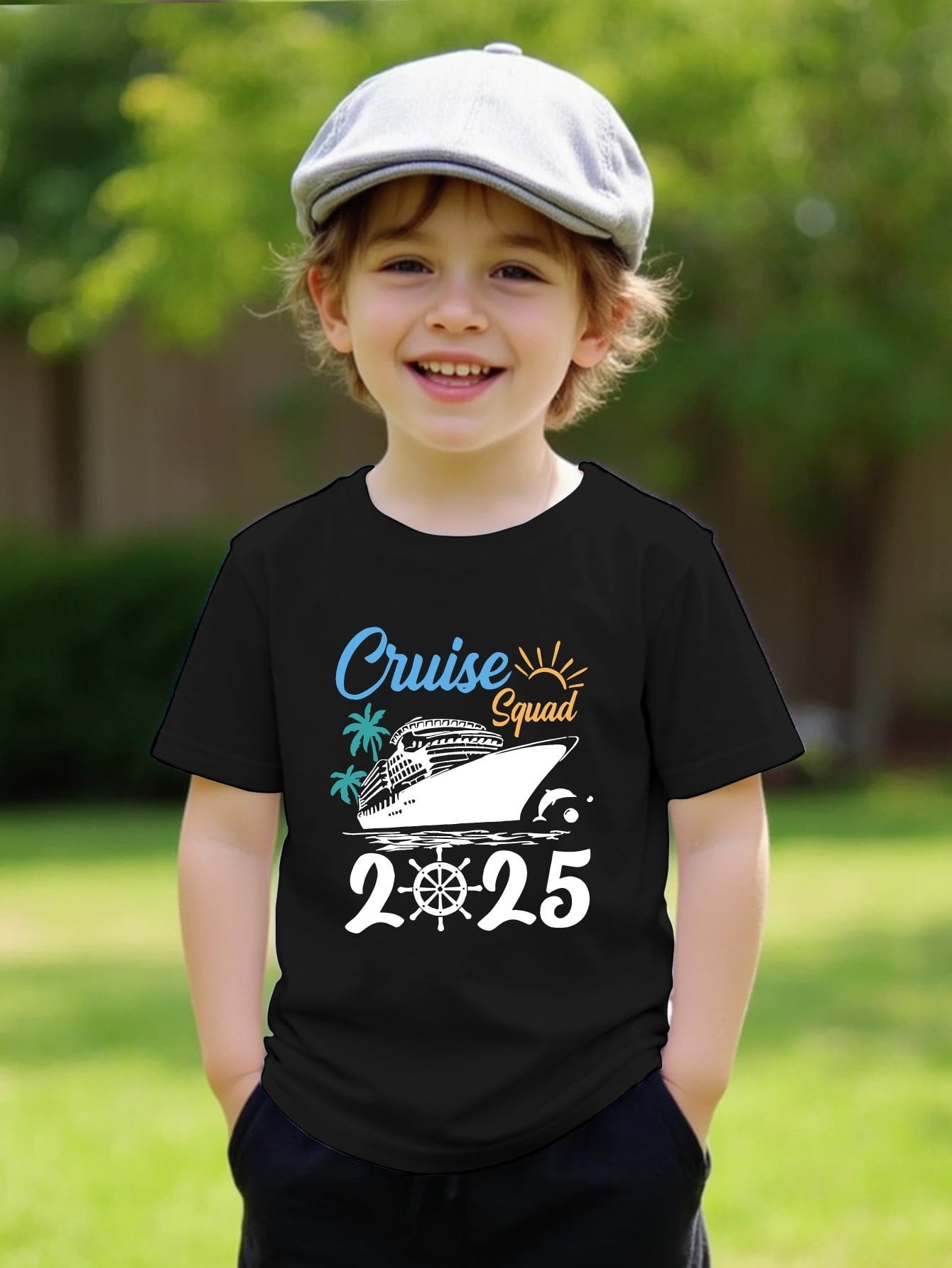 Cruise Squad 2025 Cotton Short-Sleeve T-Shirt for Boys - Red with ...