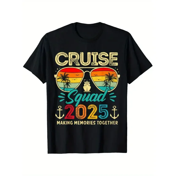 Cruise Squad 2025 Family Matching Tee - Unisex 100% Cotton T-Shirt for ...