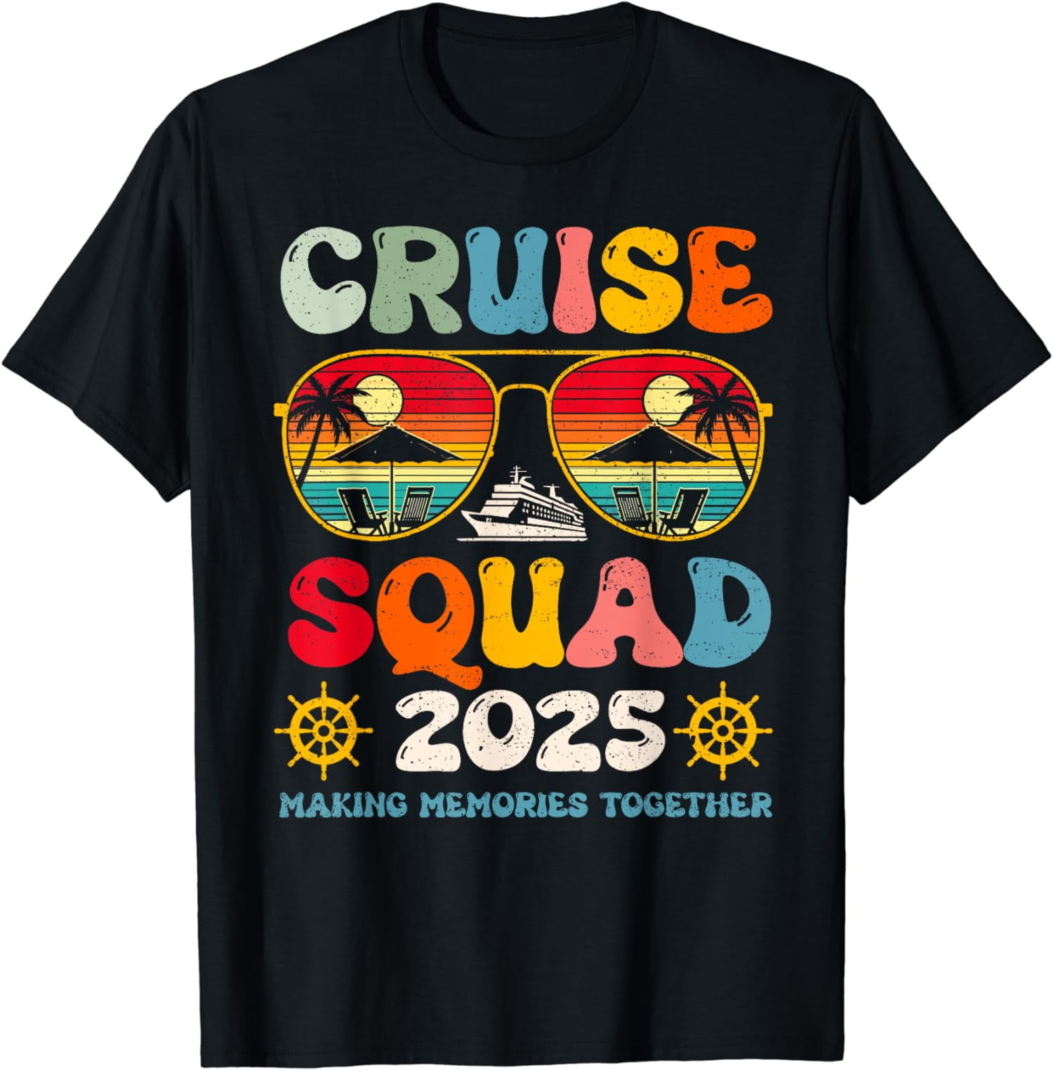 Cruise Squad 2025 Groovy Squad Family Vacation Summer 2025 T-Shirt ...
