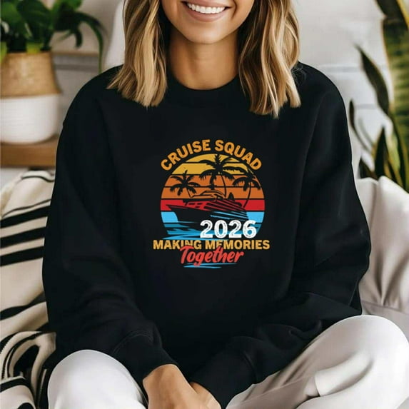 Cruise Squad 2026 Family Adventure Matching Fun Summer Vacation Travel Sweatshirt, for men ...