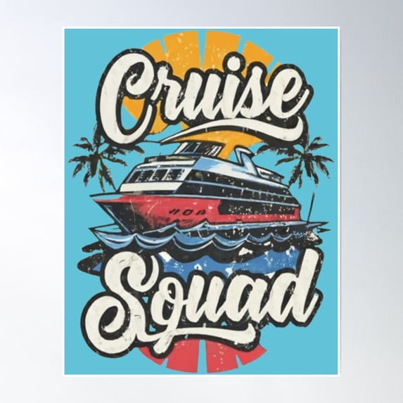 Cruise Squad Vibes Poster Wall Art Modern Wall Decor Art - Walmart.com